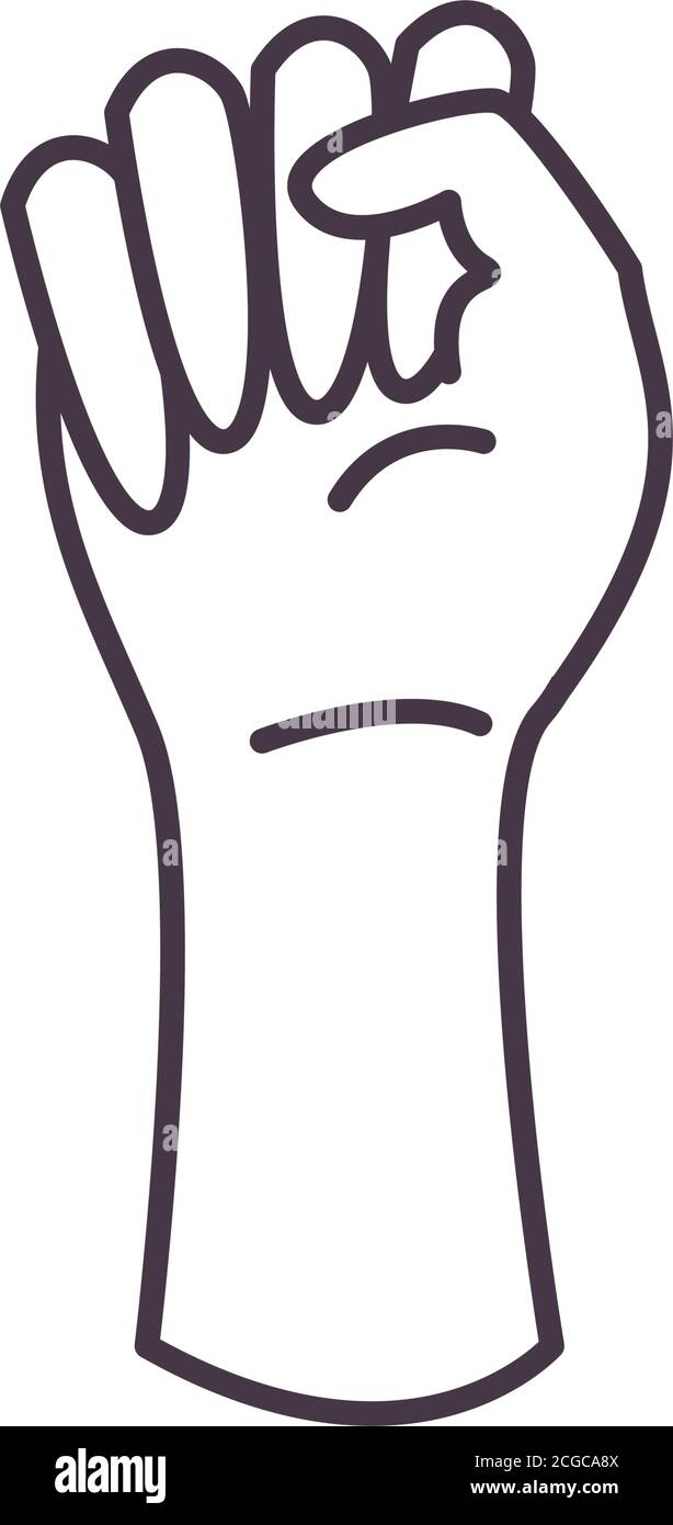 e hand sign language line style icon design of People help finger ...