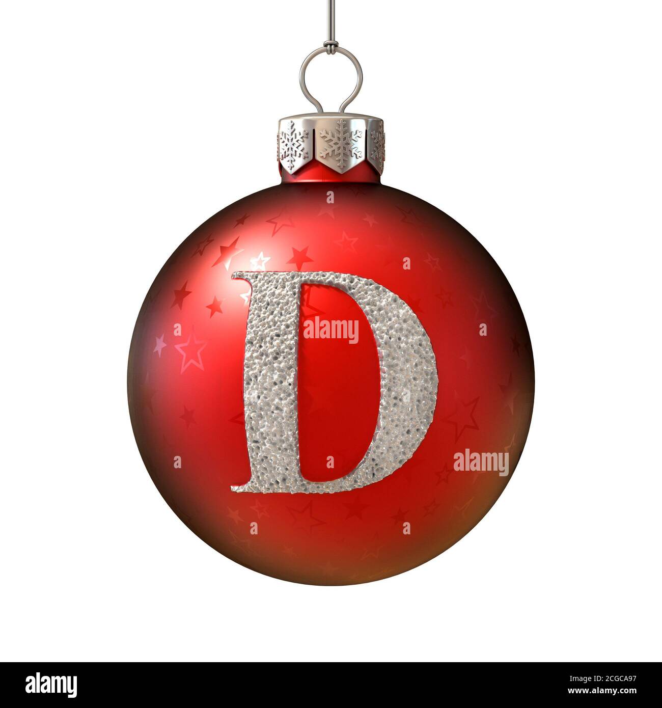 Christmas ball font letter D Stock Photo - Alamy