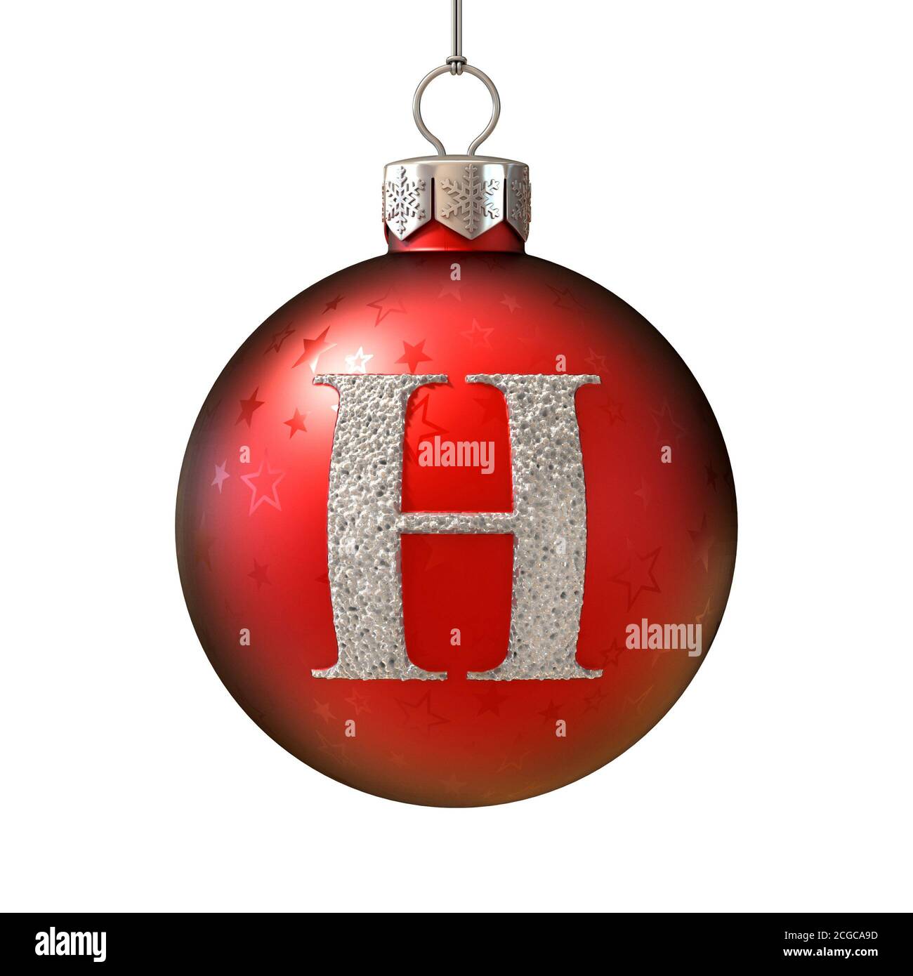 Christmas ball font letter H Stock Photo - Alamy