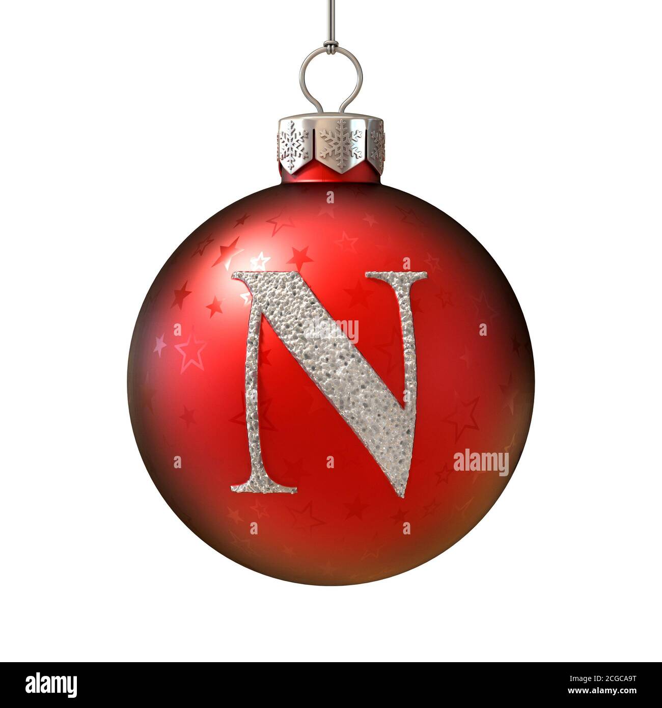 Christmas ball font letter N Stock Photo - Alamy