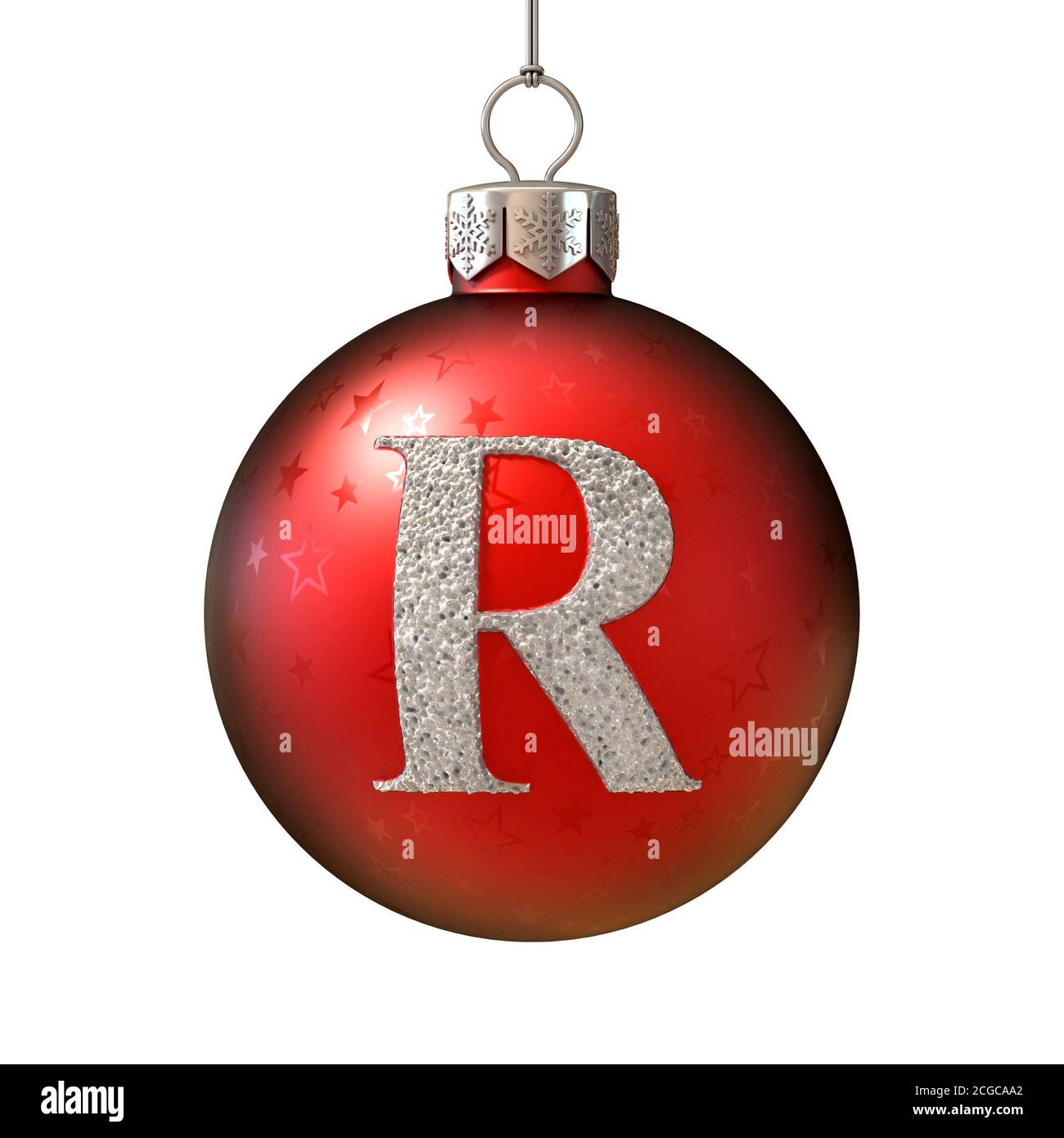 Christmas ball font letter R Stock Photo - Alamy