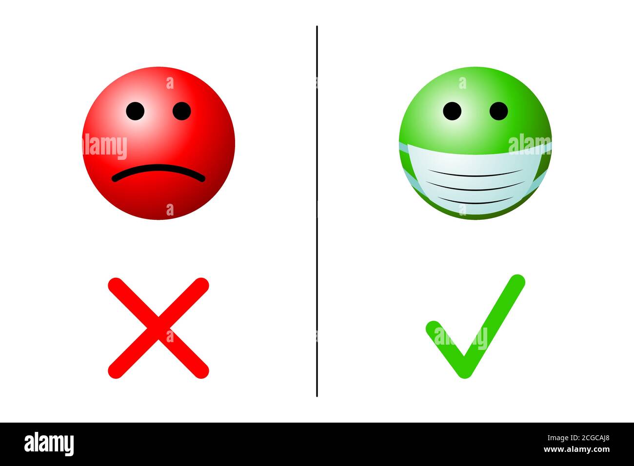 Wearing face masks concept - Coronavirus, Covid-19, SARS-CoV-2 - vector ...