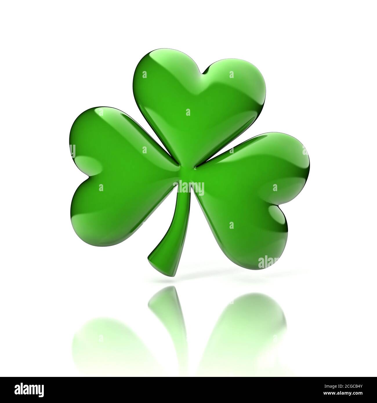 shiny glass clover 3d icon Stock Photo - Alamy