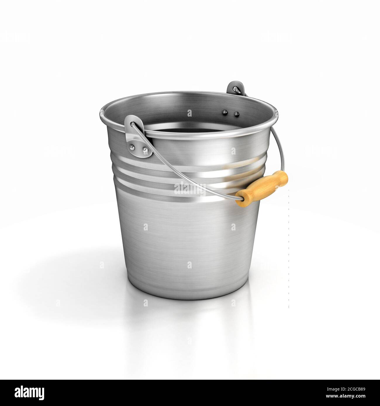 metal bucket isolated on white Stock Photo - Alamy