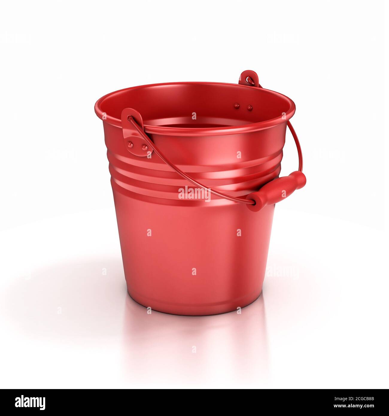 metal bucket isolated on white Stock Photo - Alamy