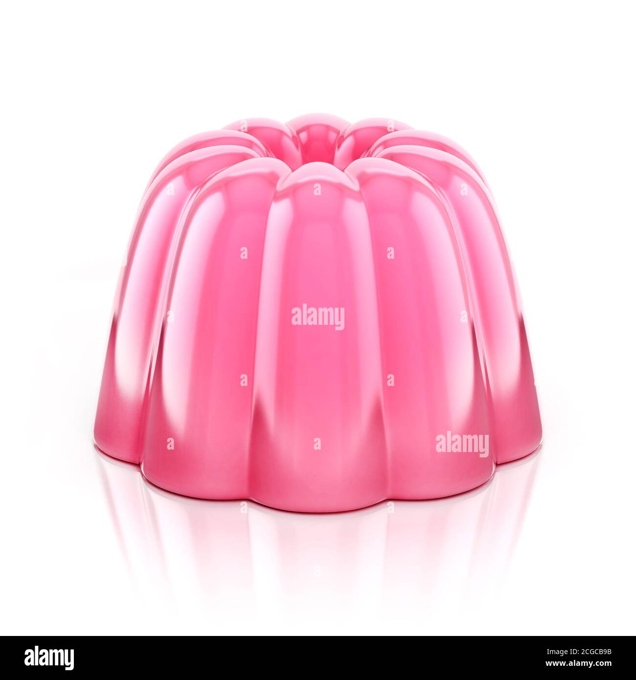 pink pudding 3d illustration isolated on white Stock Photo - Alamy