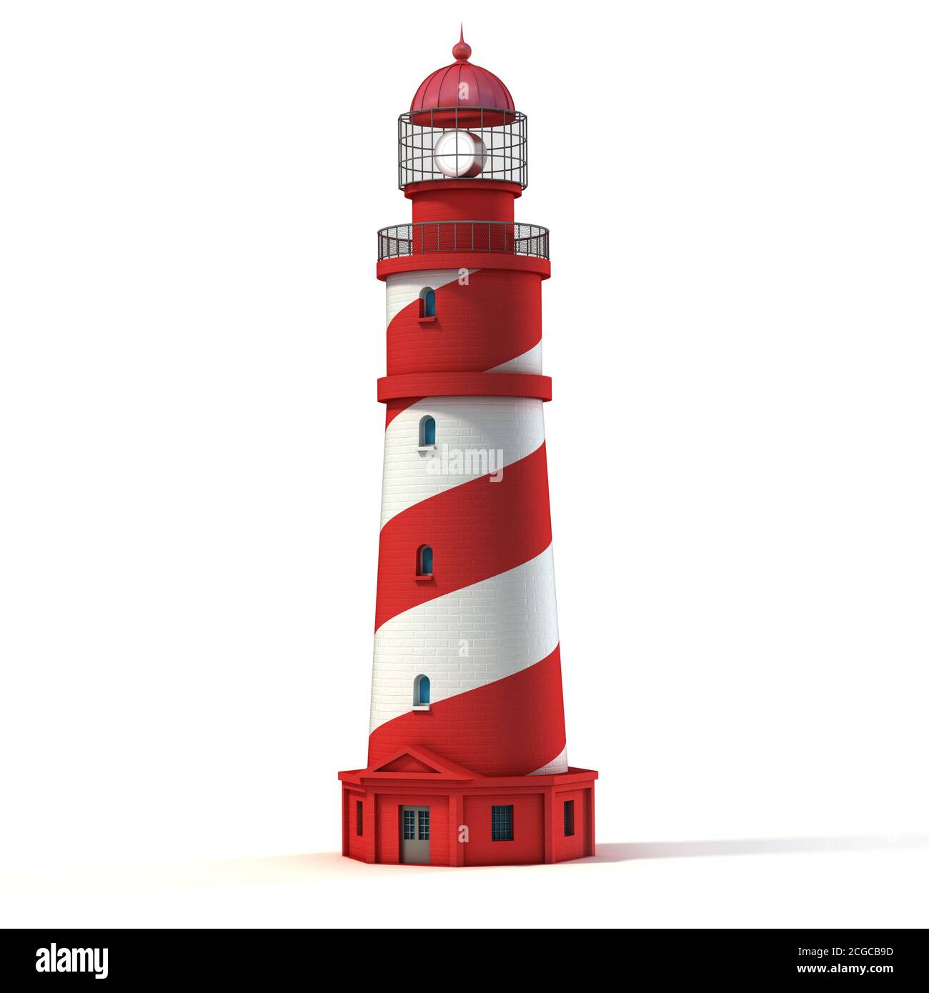 lighthouse isolated on white background Stock Photo - Alamy