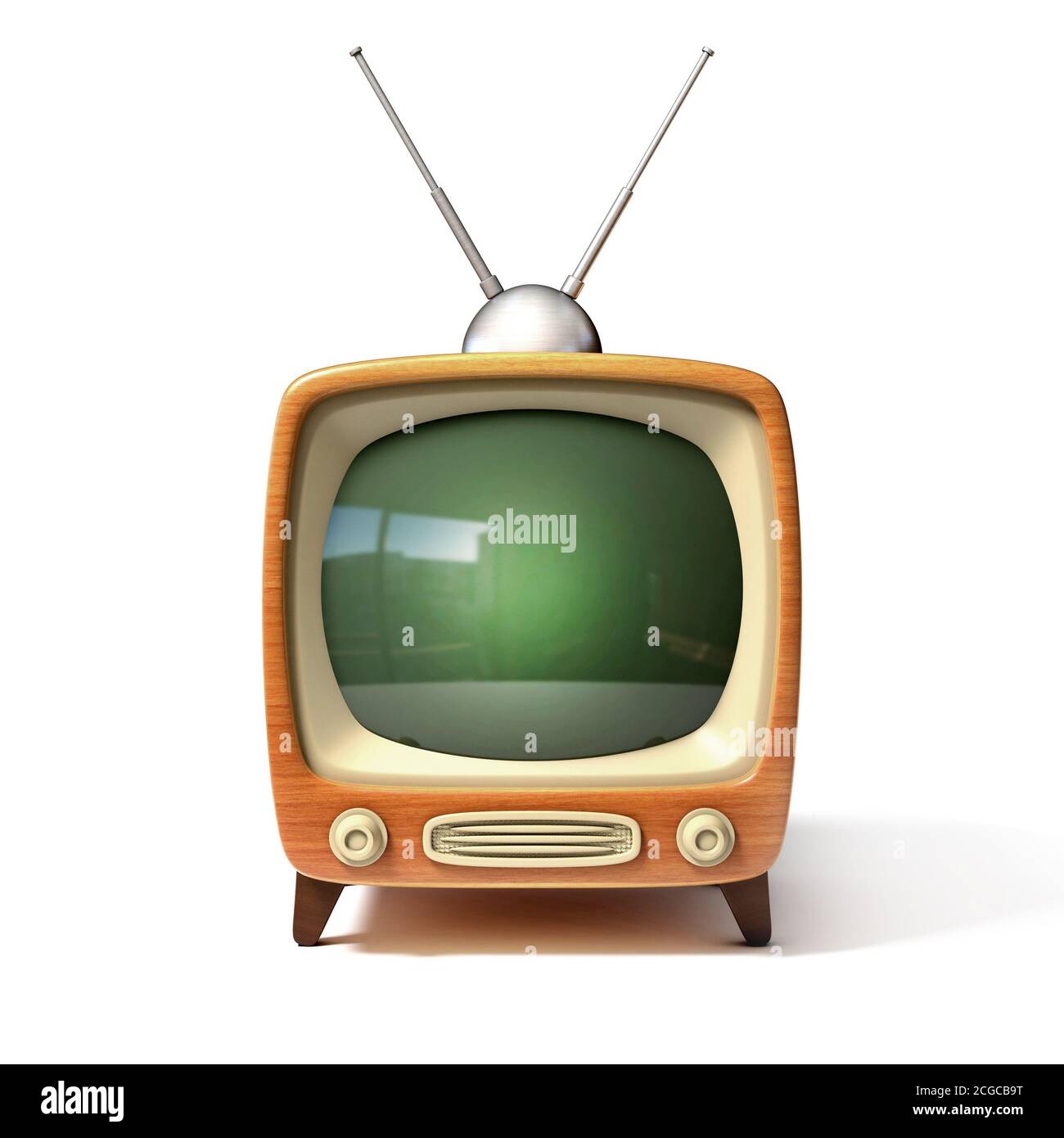small retro tv 3d illustration Stock Photo - Alamy