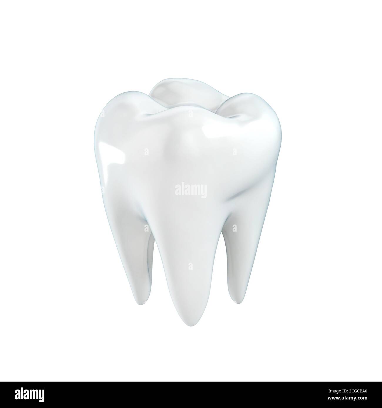 tooth on white background 3d illustration Stock Photo - Alamy