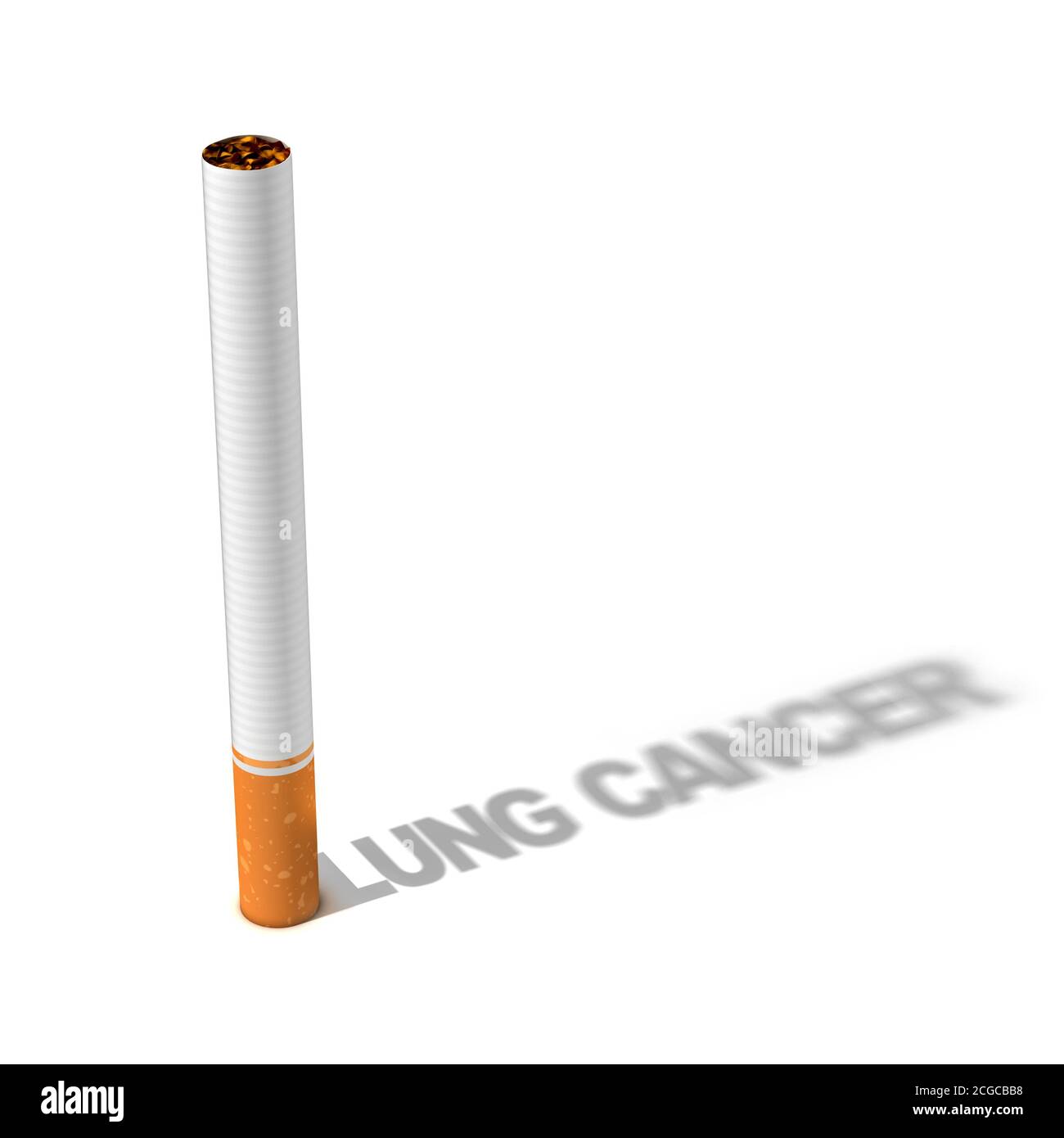 cigarette lung cancer 3d concept Stock Photo - Alamy