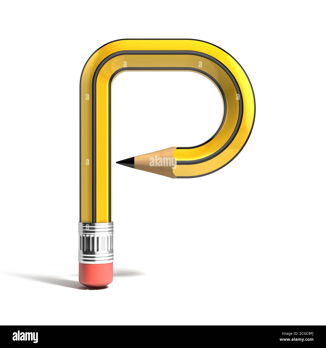 P for pencil Cut Out Stock Images & Pictures - Alamy