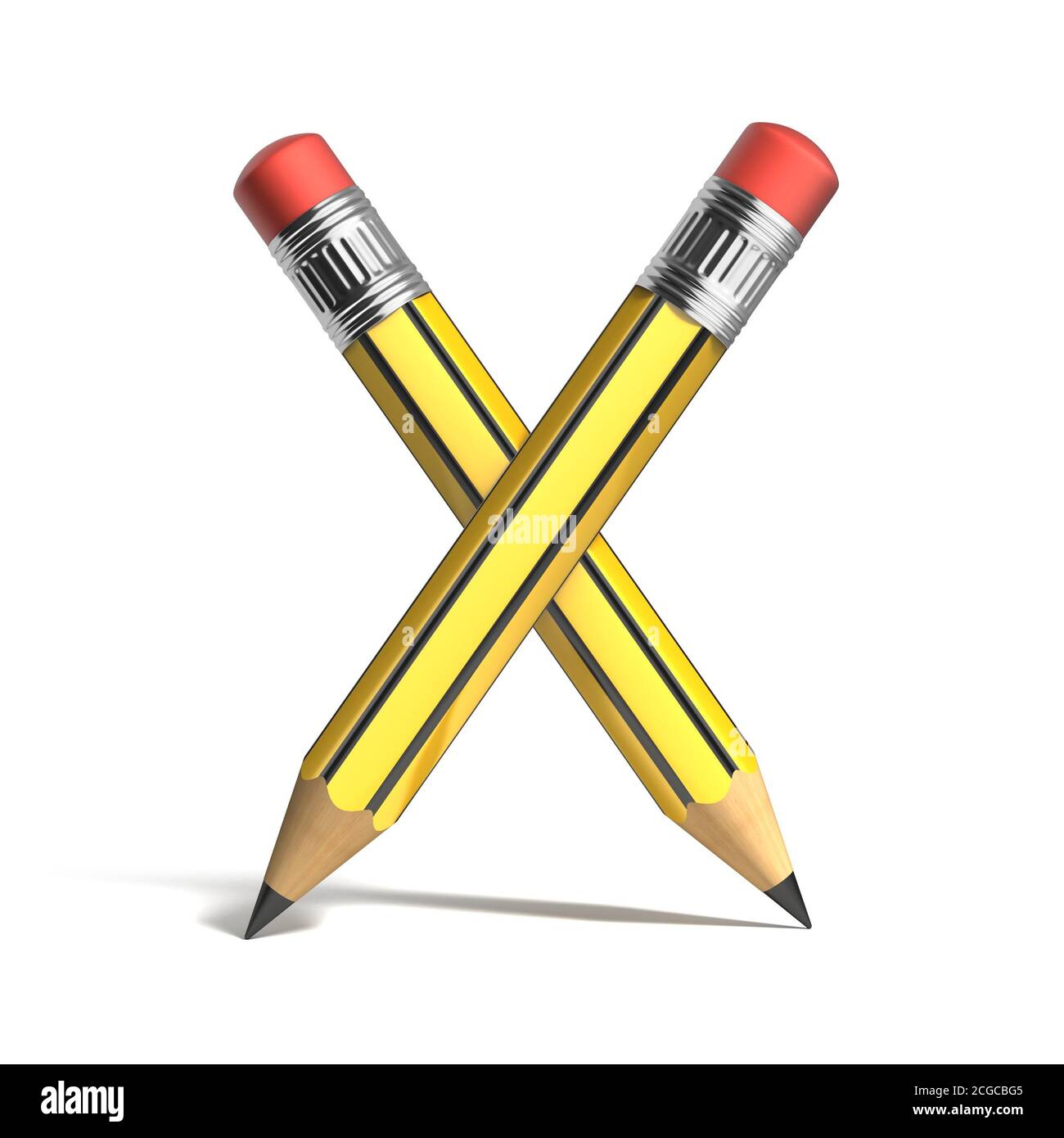 pencil 3d font letter X Stock Photo - Alamy