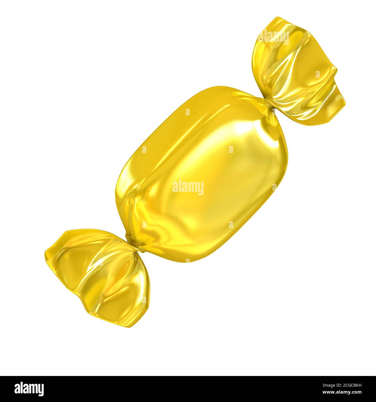 golden candy isolated on white background Stock Photo - Alamy