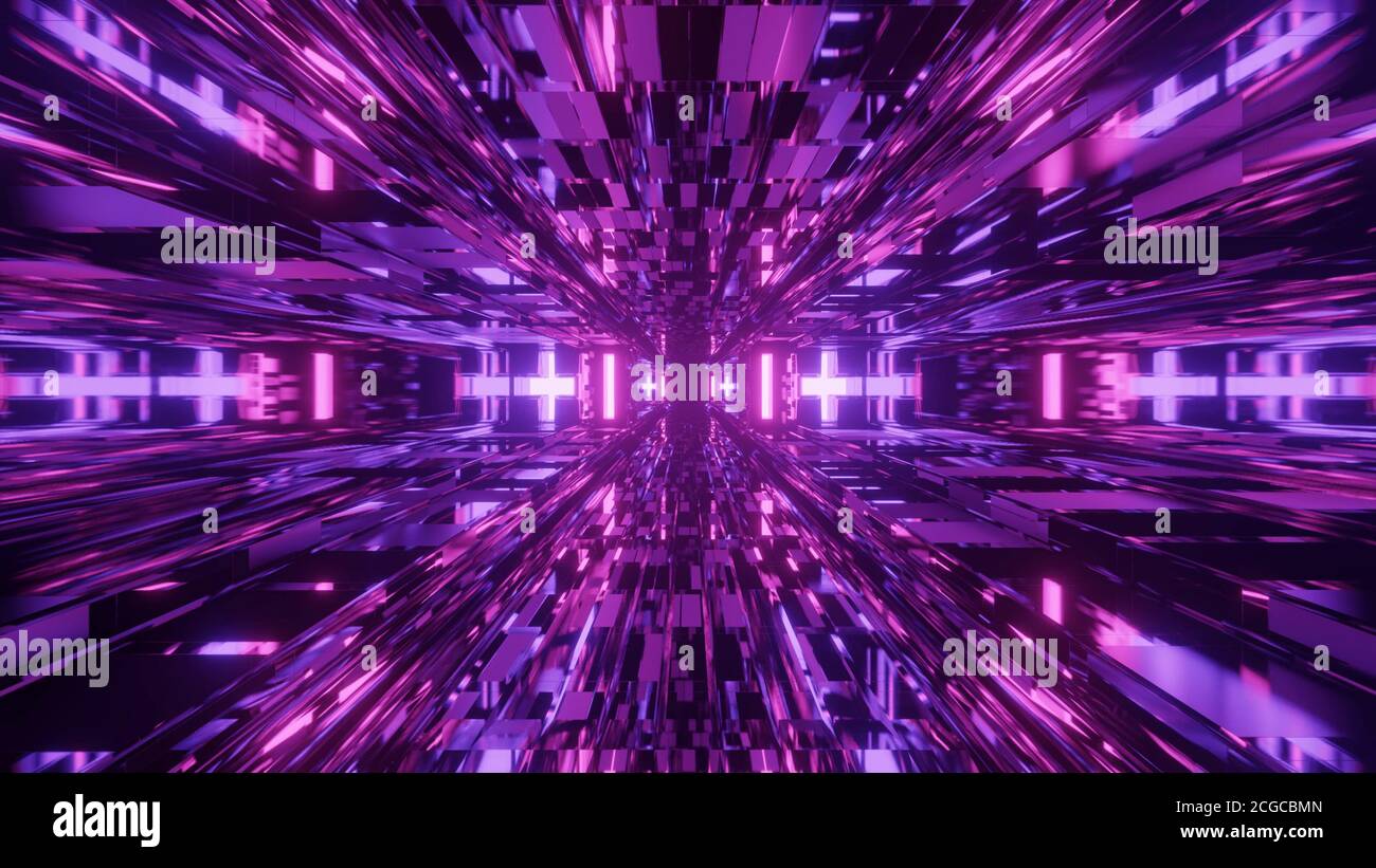 Sci-Fi Continuous Game Theme Motion Tunnel 4k uhd 3d illustration ...