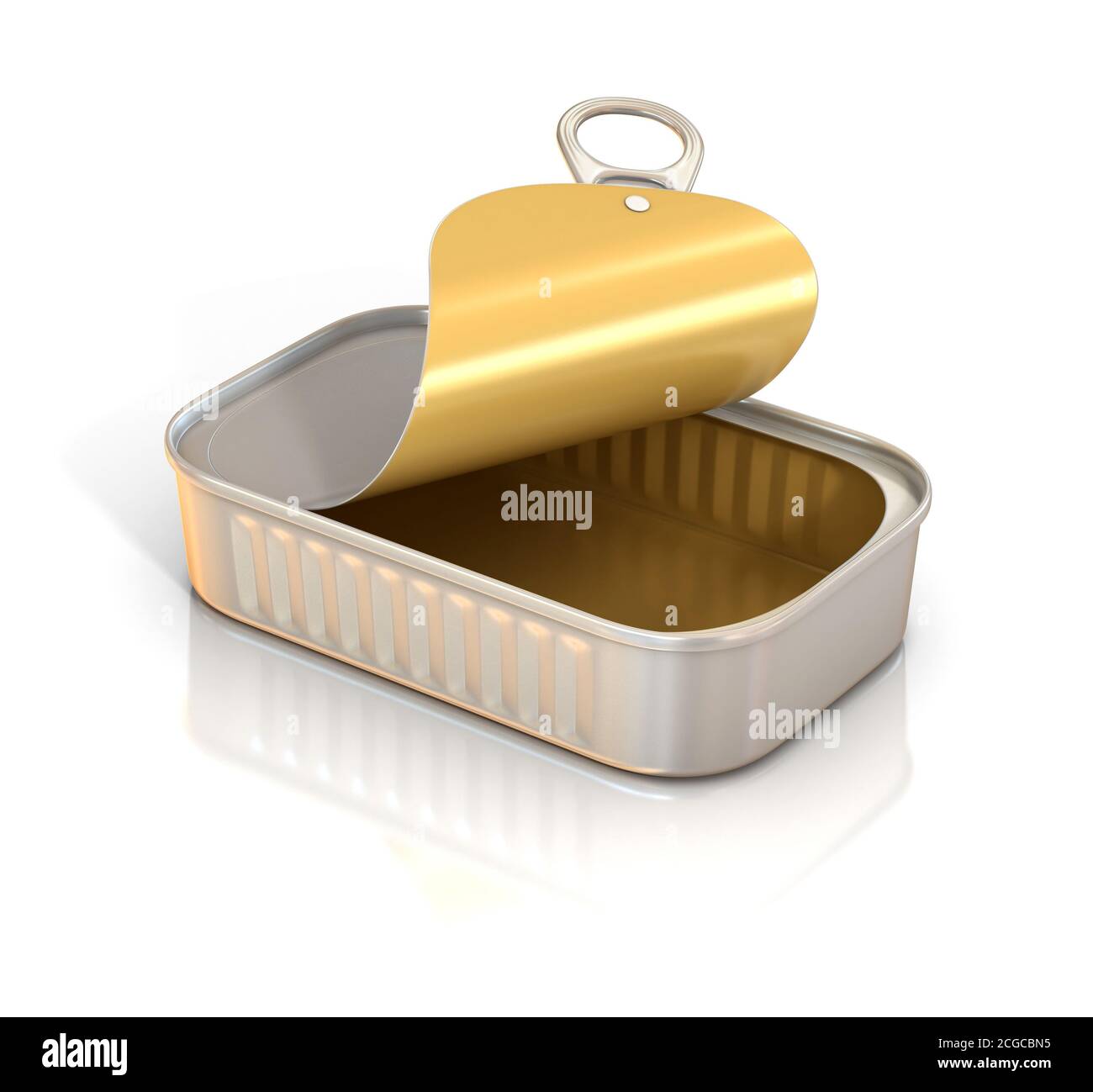 inside tin can 3d rendering Stock Photo - Alamy