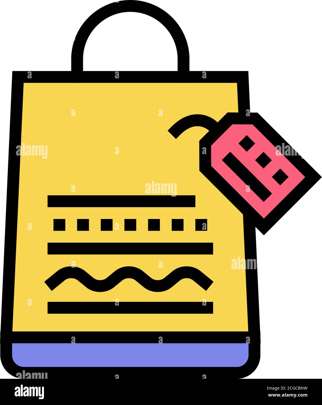 homemade bag color icon vector isolated illustration Stock Vector Image ...