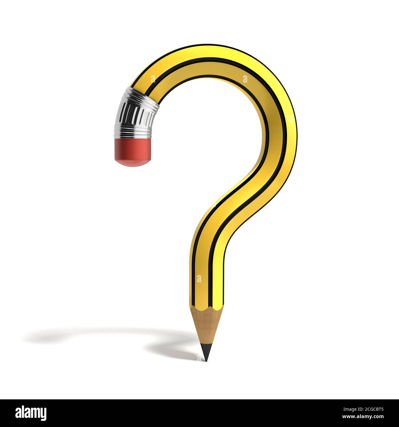 Question mark pencil Cut Out Stock Images & Pictures - Alamy
