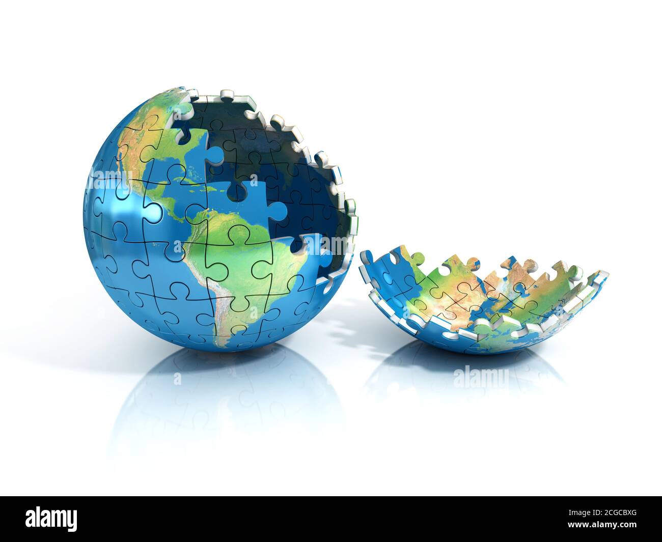 3d sphere puzzle hi-res stock photography and images - Alamy