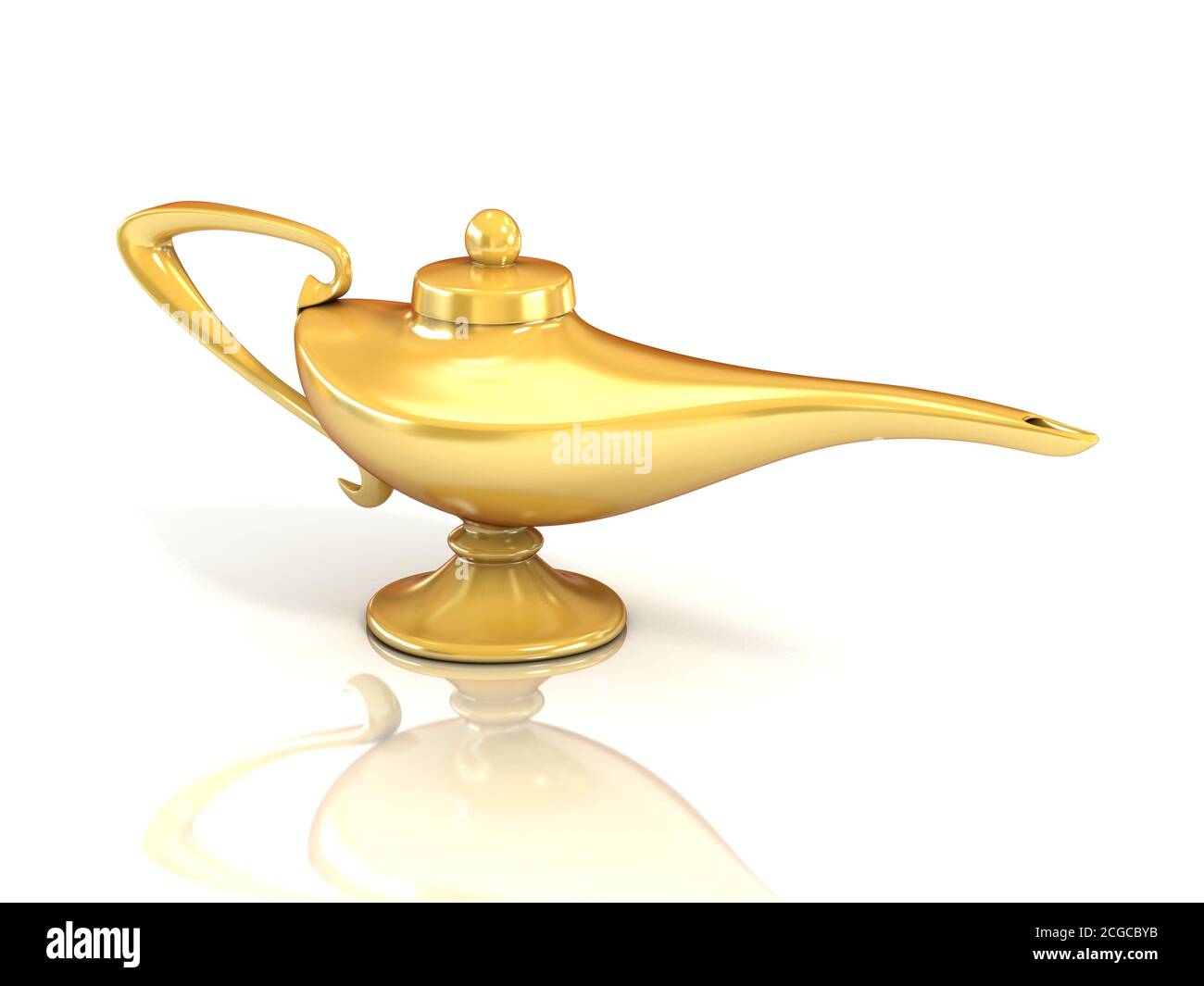 Aladdin magic lamp 3d illustration Stock Photo - Alamy