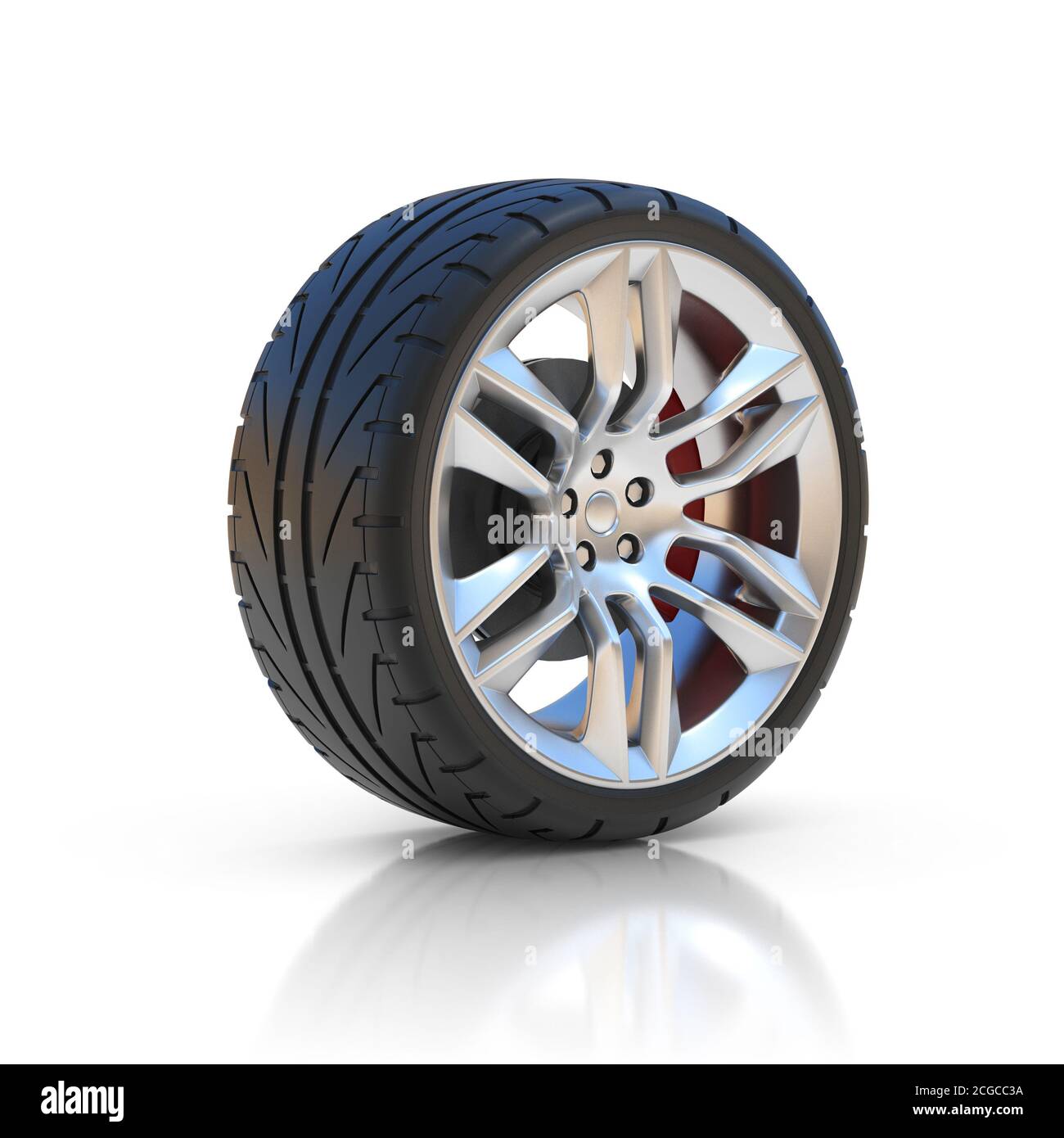 car wheel isolated on white background Stock Photo - Alamy