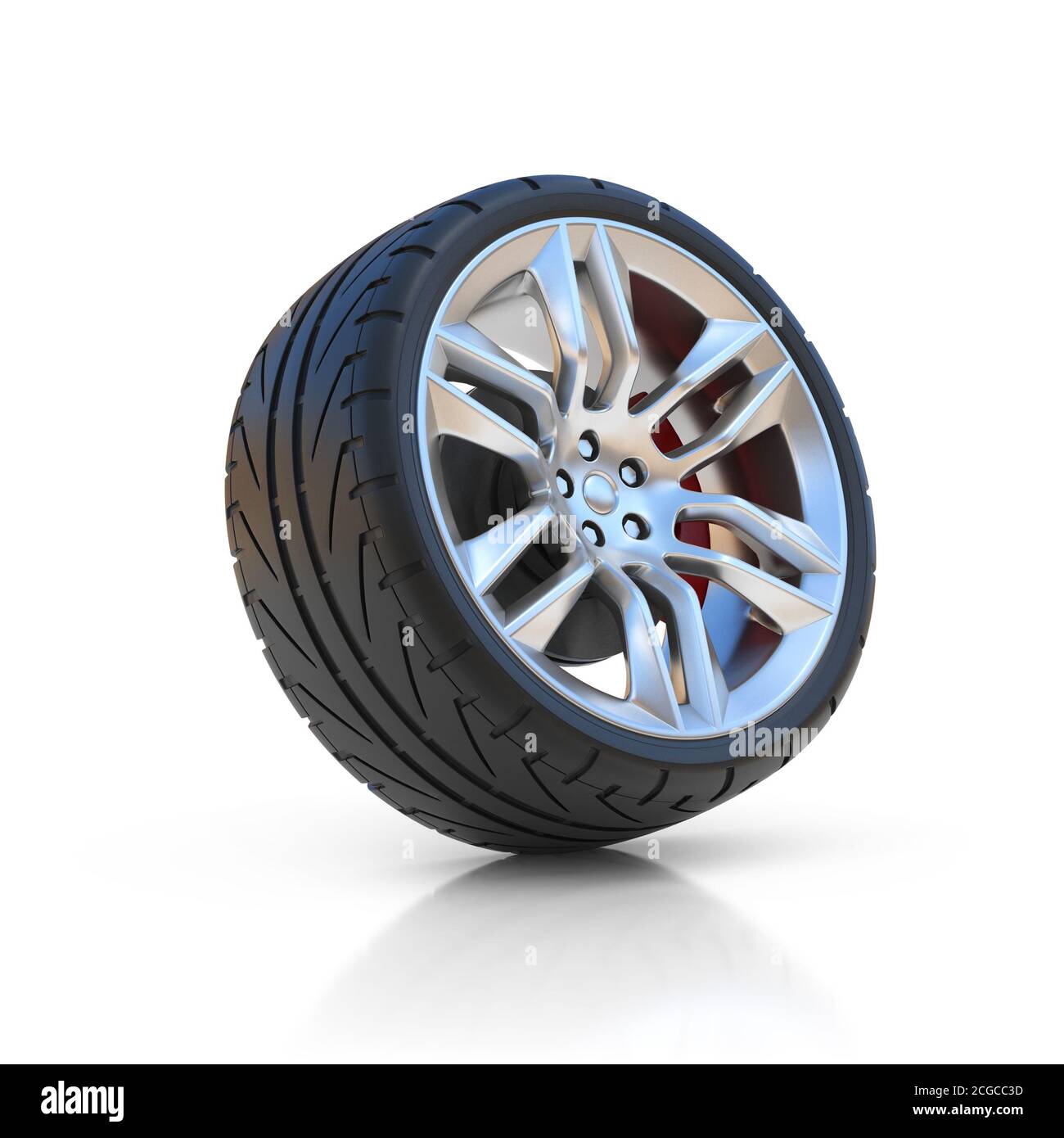 car wheel isolated on white background Stock Photo - Alamy