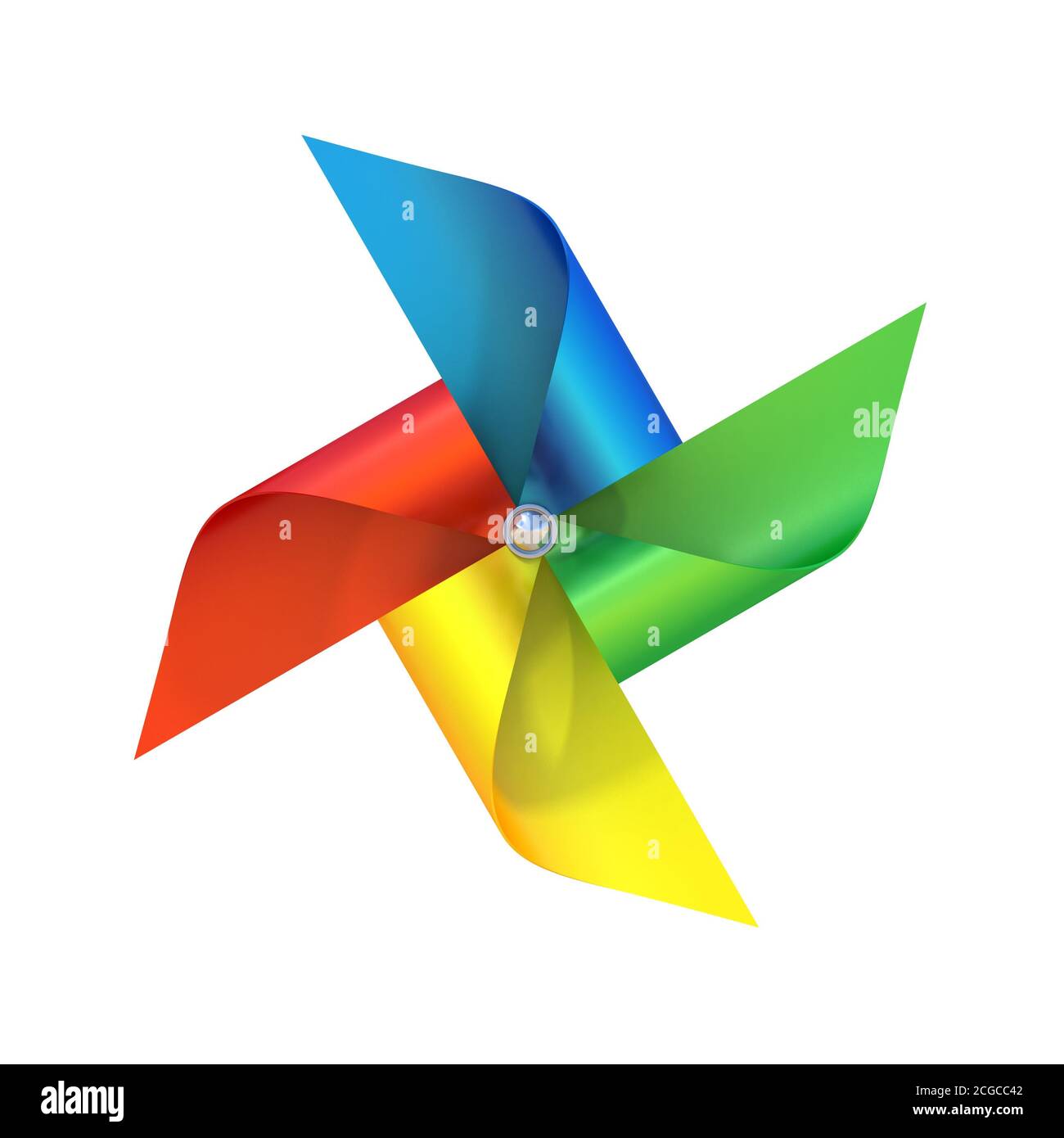 colorful paper windmill toy 3d rendering Stock Photo - Alamy