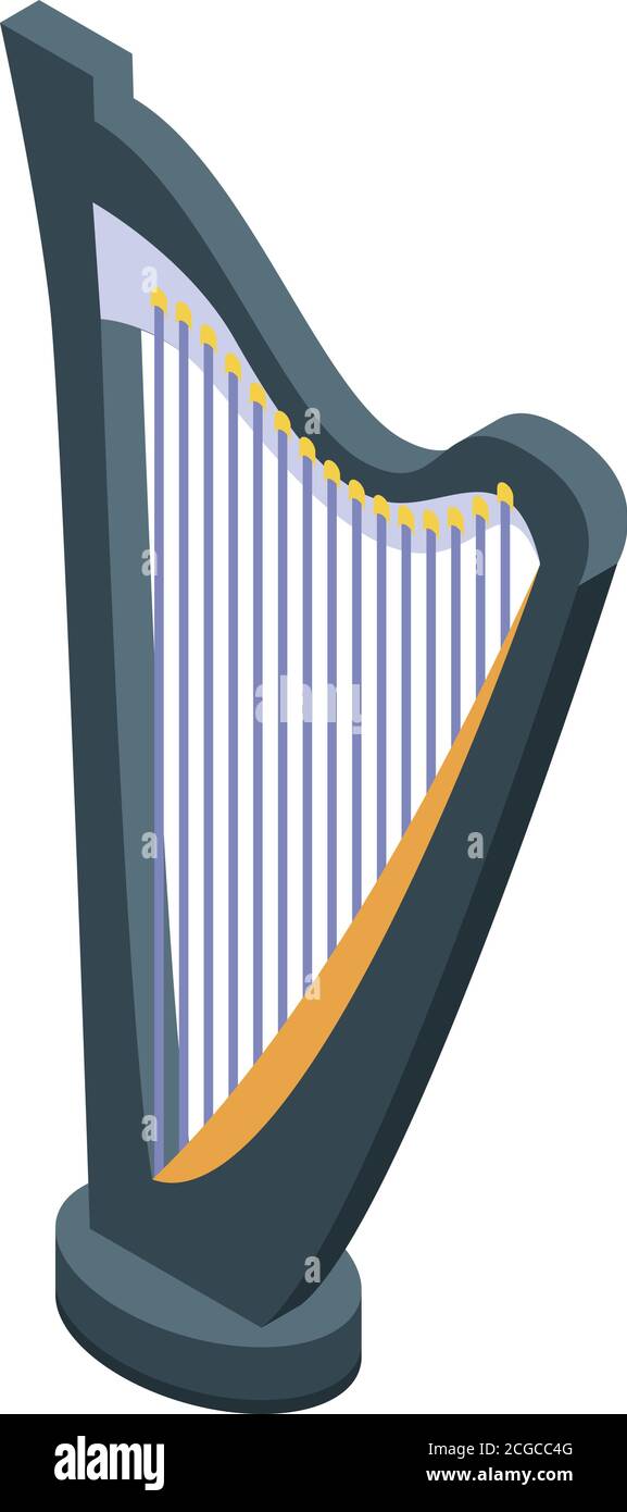 Ancient harp icon, isometric style Stock Vector Image & Art - Alamy