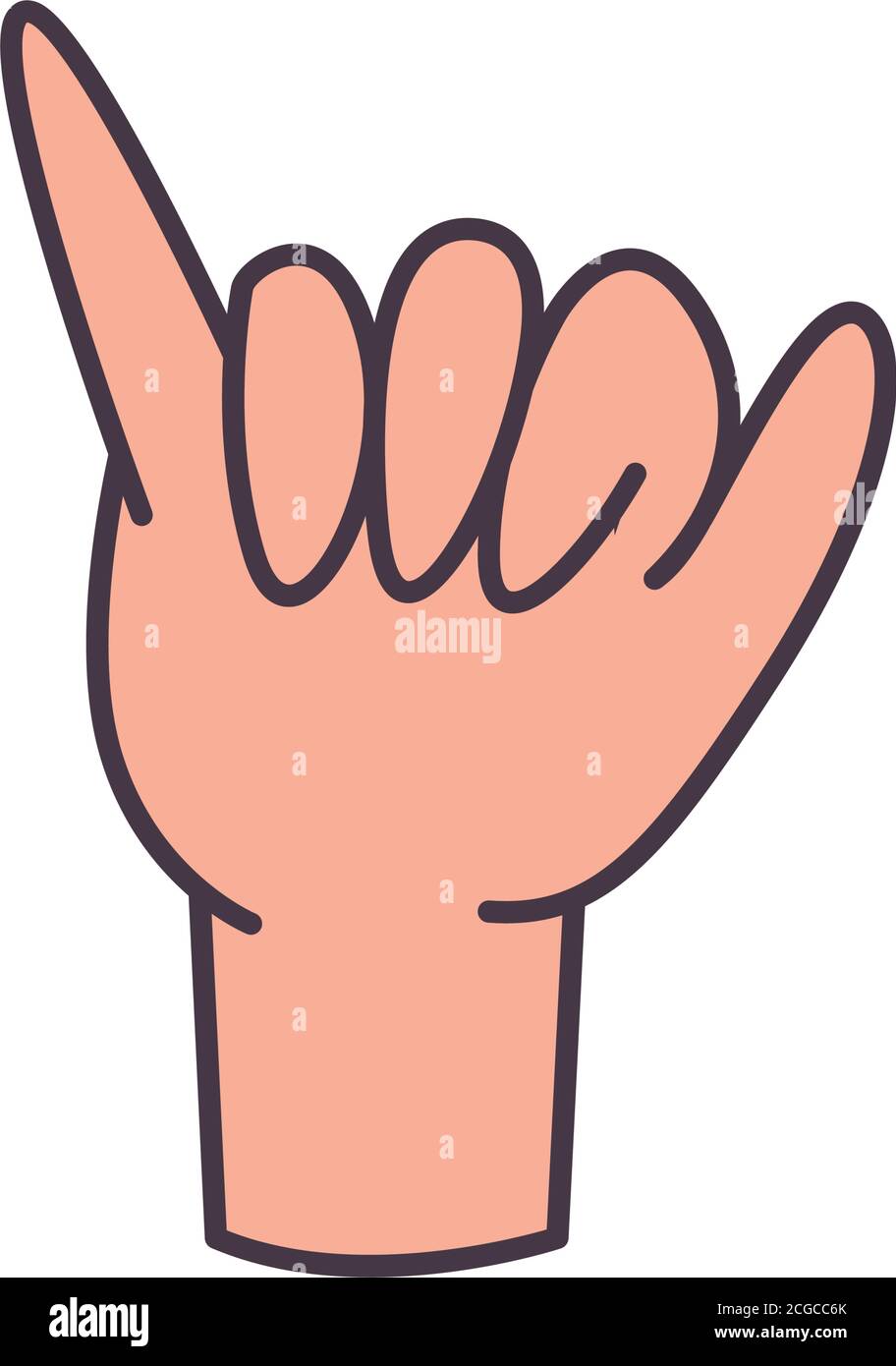 y hand sign language line and fill style icon design of People help ...
