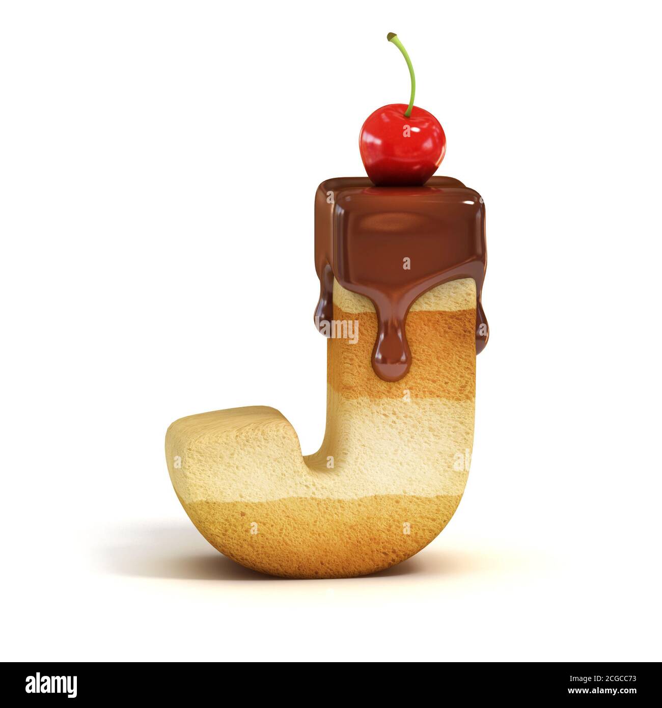 cake 3d font letter J Stock Photo - Alamy