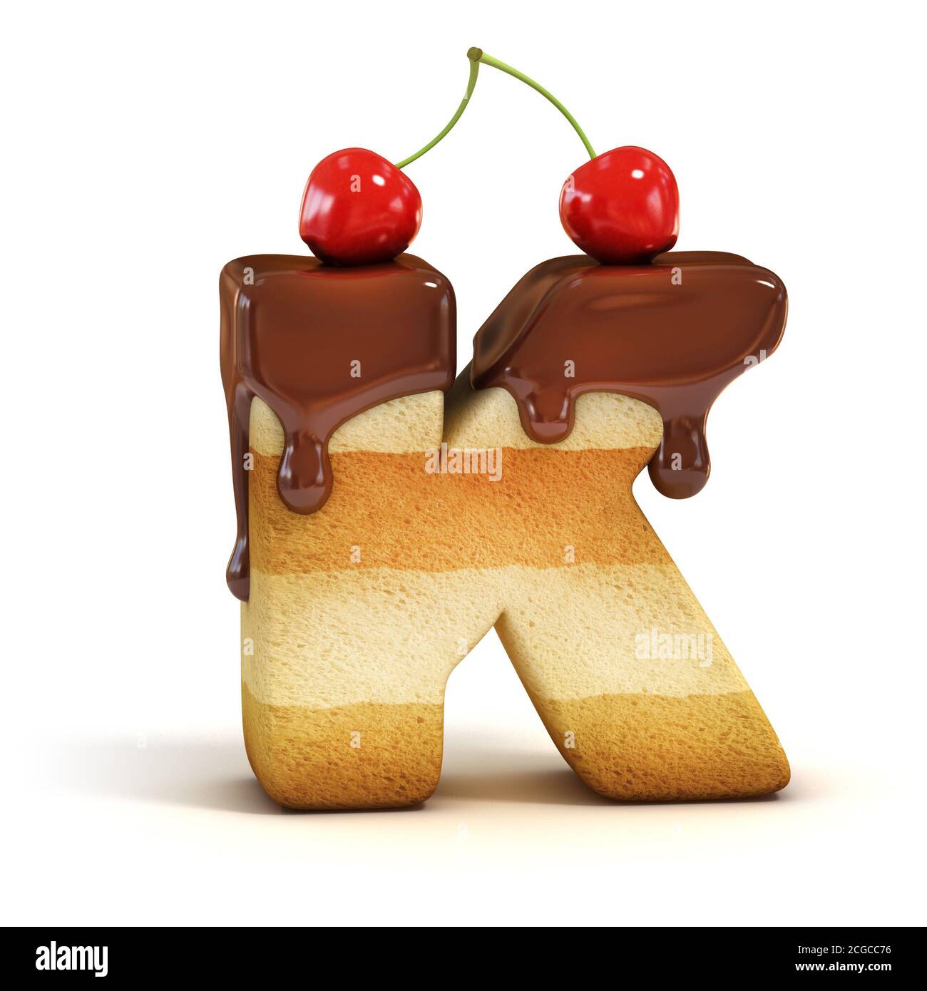 cake 3d font letter K Stock Photo - Alamy