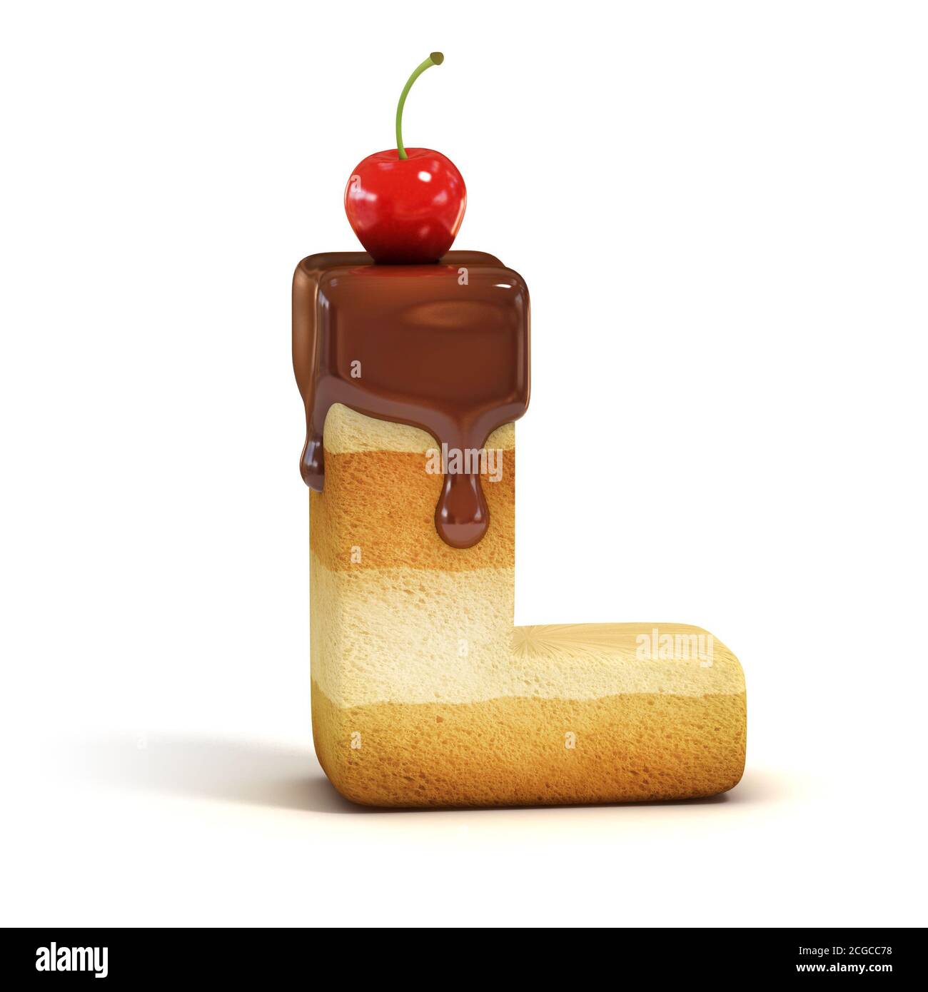 cake 3d font letter L Stock Photo - Alamy