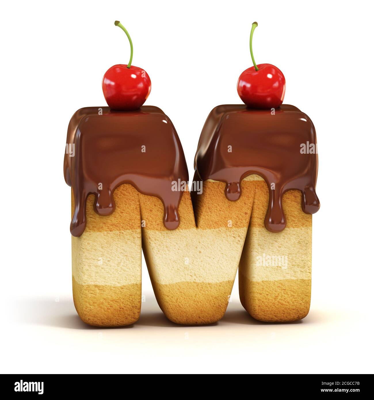 cake 3d font letter M Stock Photo - Alamy
