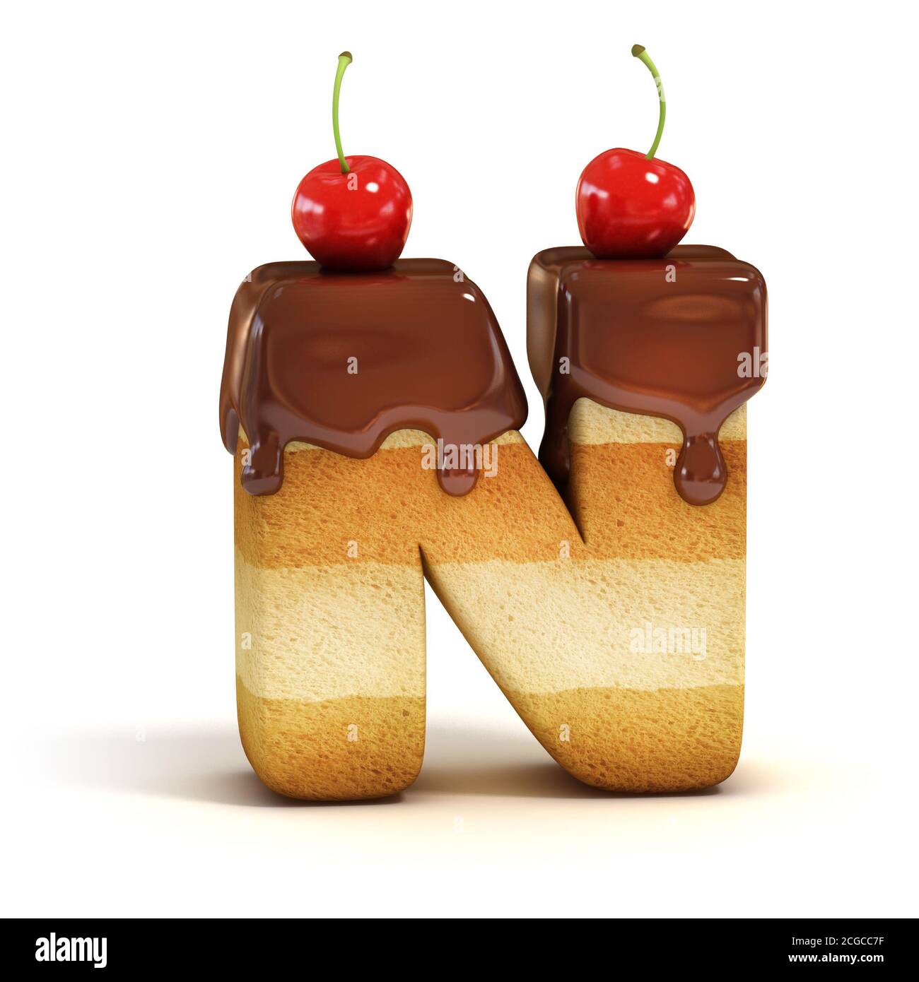 cake 3d font letter N Stock Photo - Alamy