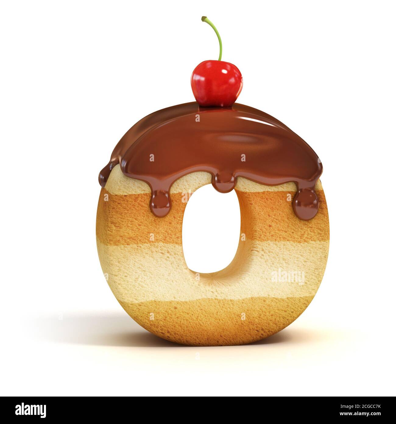 cake 3d font letter O Stock Photo - Alamy