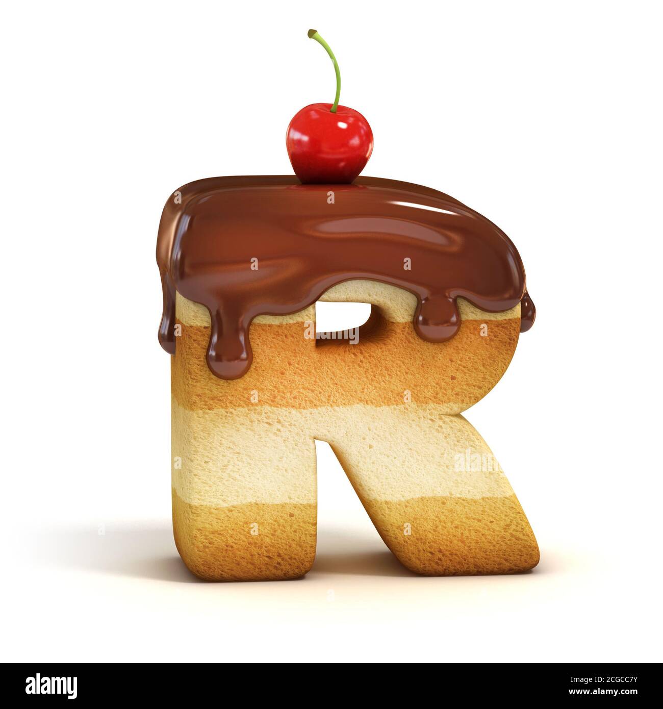 cake 3d font letter R Stock Photo - Alamy