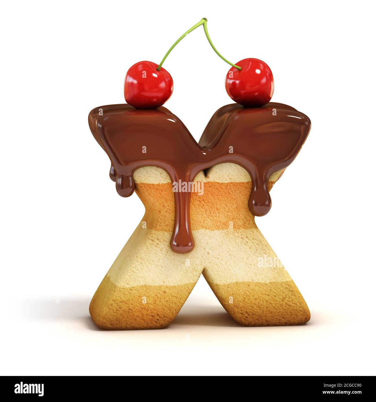 cake 3d font letter X Stock Photo - Alamy