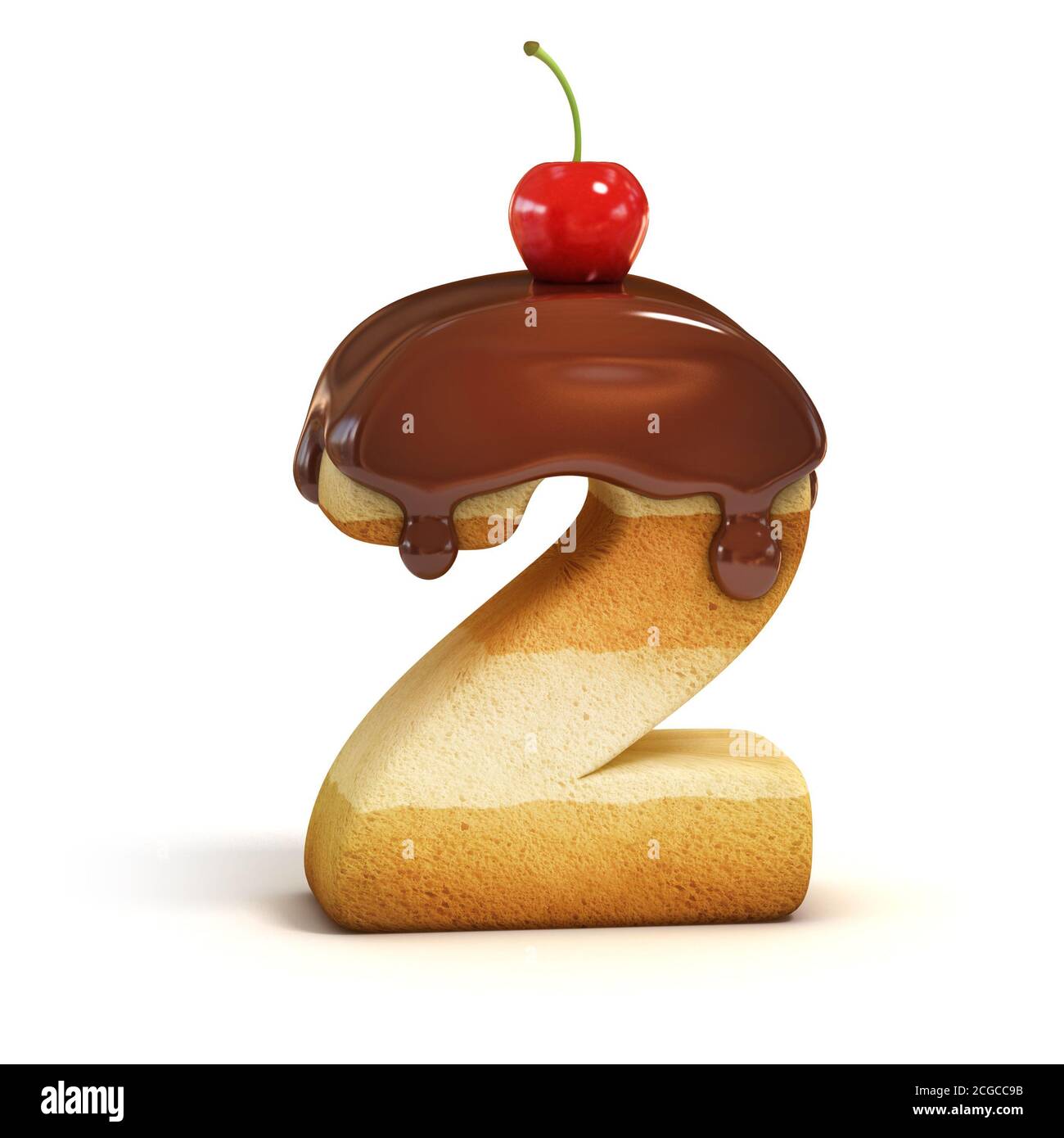 cake 3d font number 2 Stock Photo - Alamy