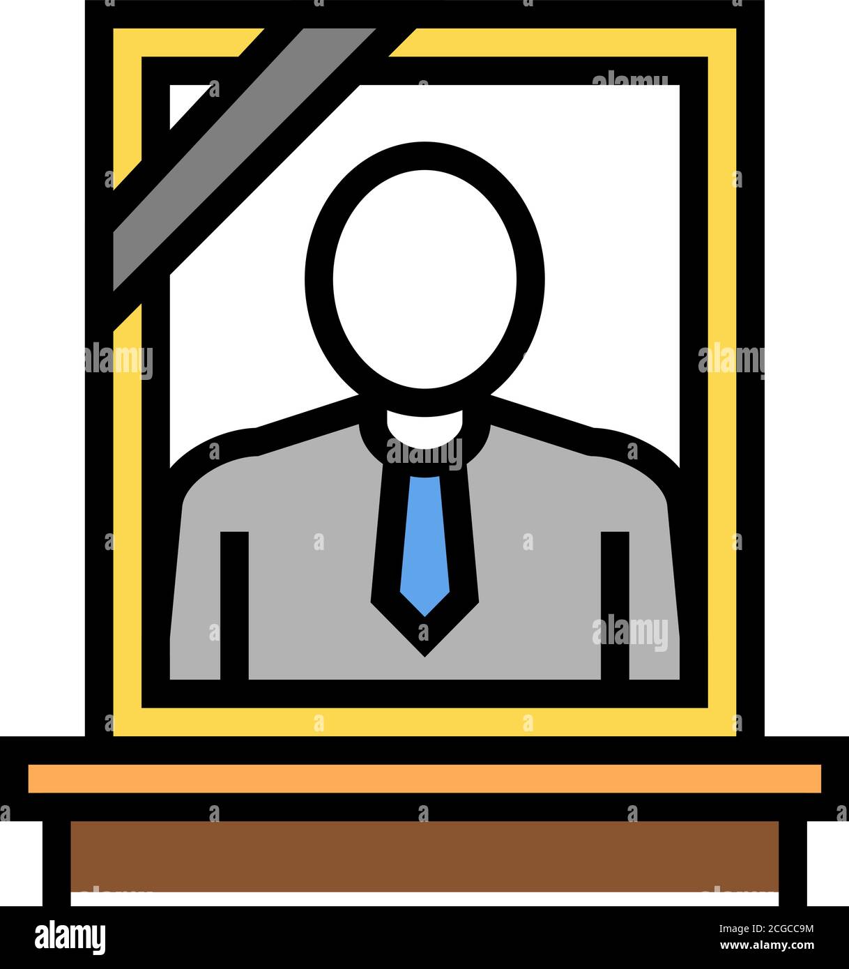 portrait dead human color icon vector isolated illustration Stock ...