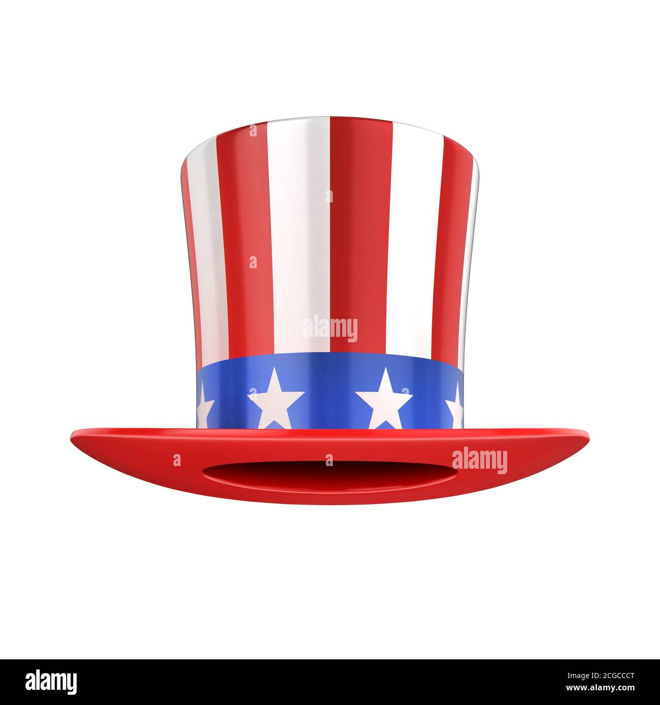 Uncle Sam's american hat isolated on white Stock Photo - Alamy