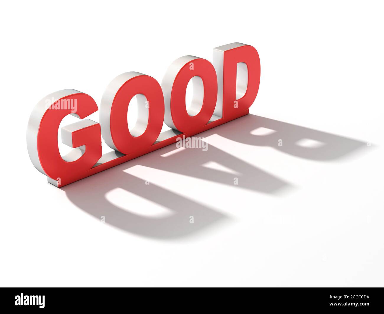 good letters casting bad shadow Stock Photo - Alamy
