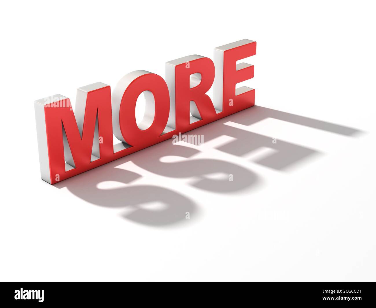 more or less 3d concept Stock Photo - Alamy