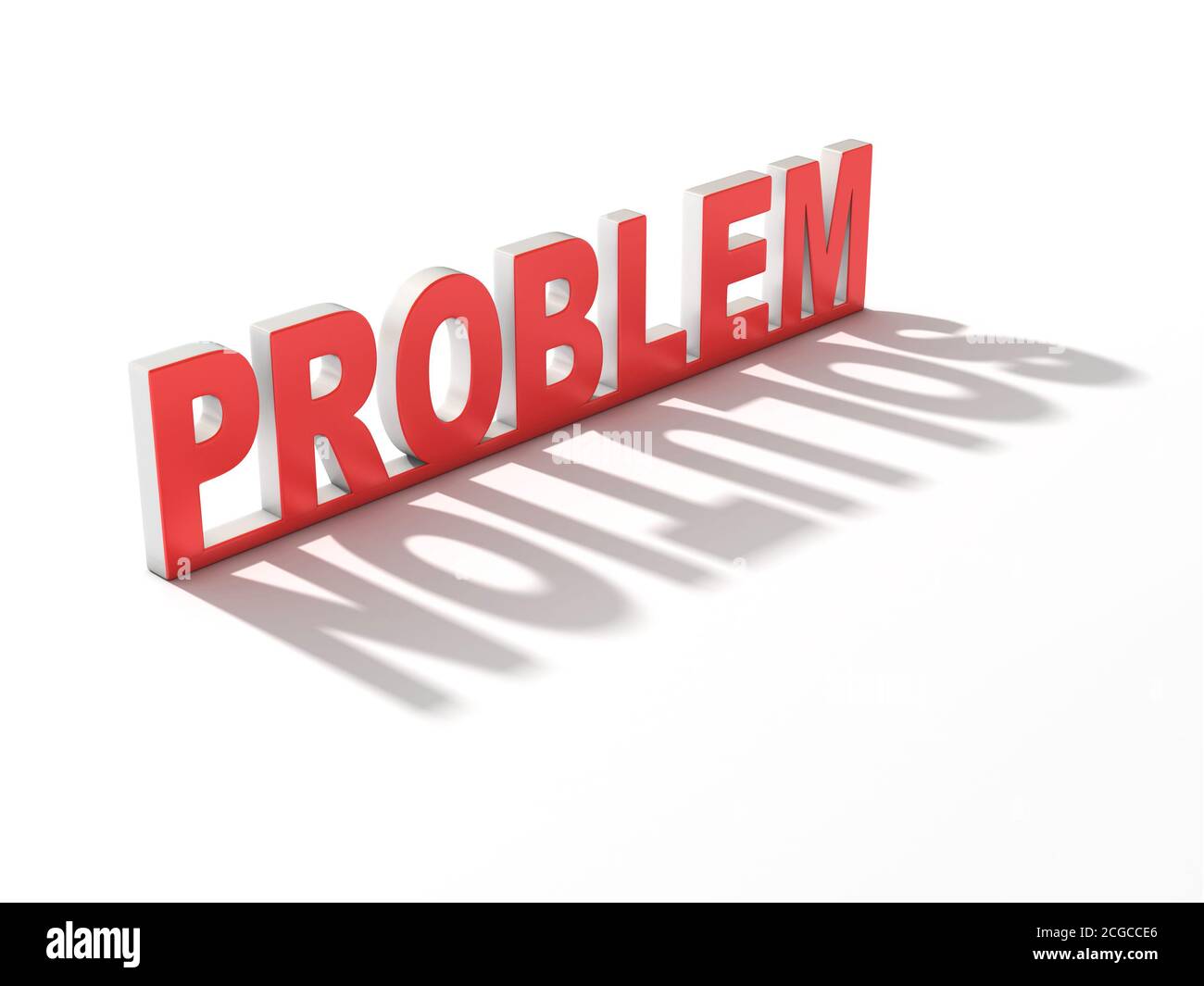 problem letters casting solution shadow 3d concept Stock Photo - Alamy