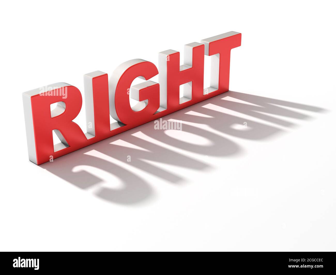 right or wrong 3d concept Stock Photo - Alamy