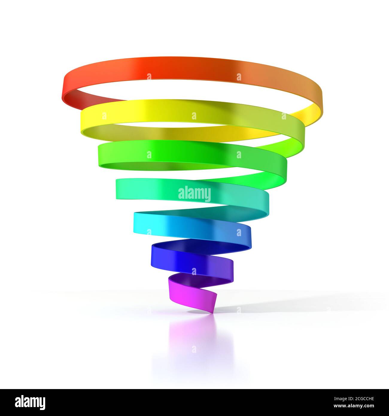 colorful spiral ribbon 3d rendering Stock Photo - Alamy