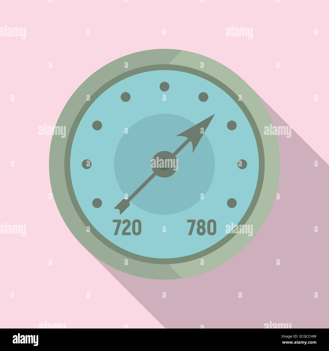 Arrow barometer icon. Flat illustration of arrow barometer vector icon ...