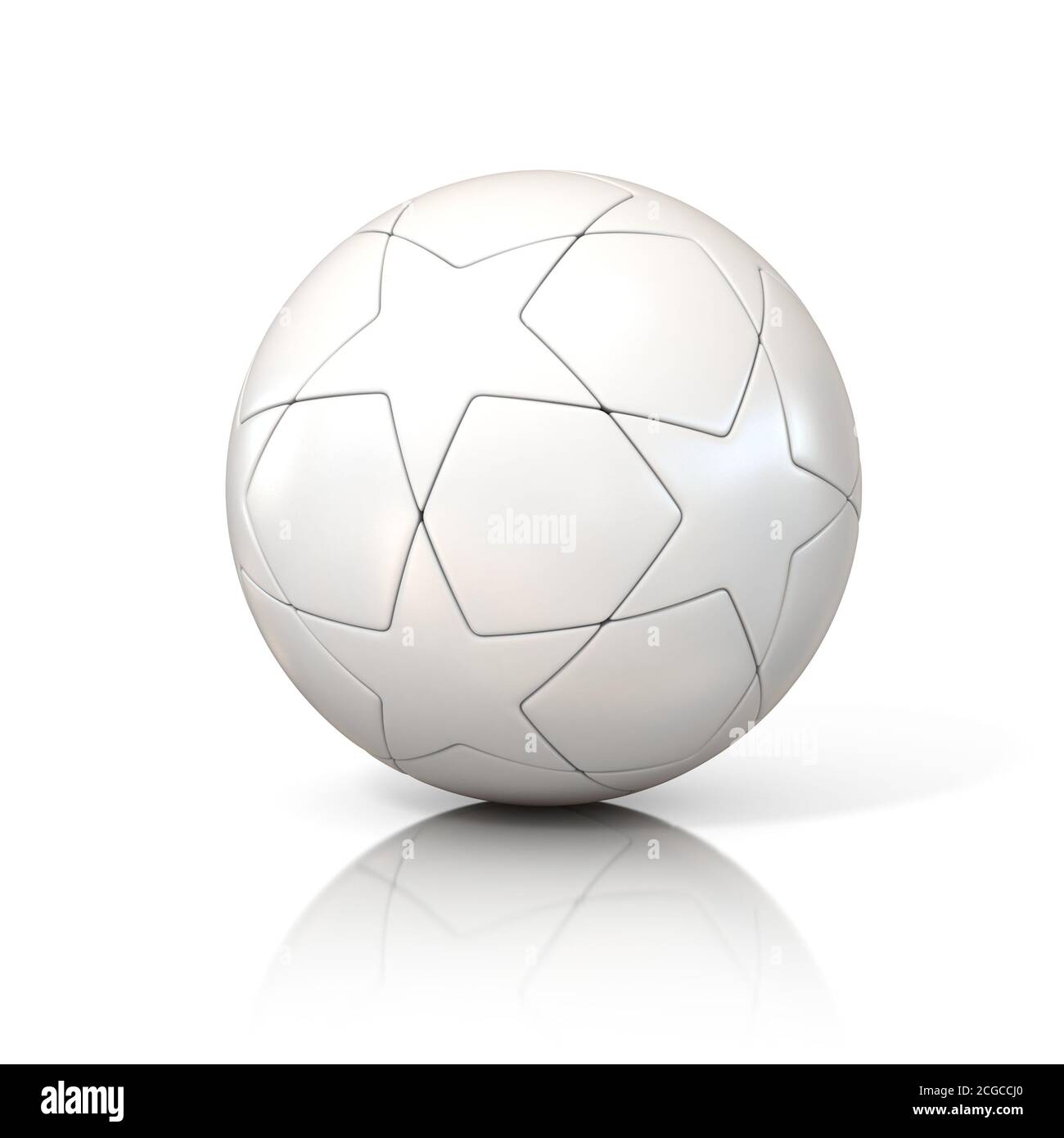 football - soccer ball with star pattern isolated on white Stock Photo ...