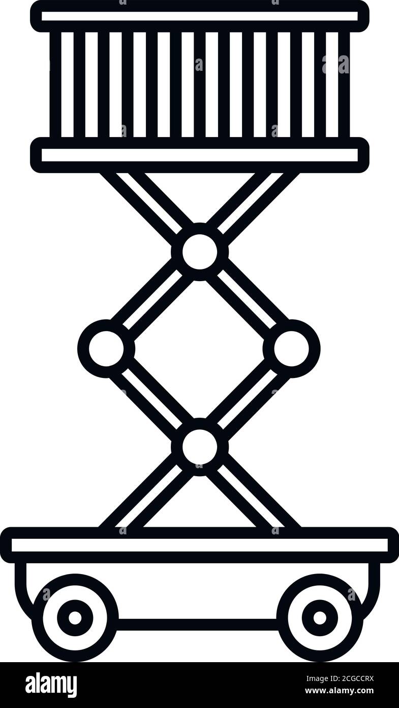 Aircraft repair lift stand icon. Outline aircraft repair lift stand ...