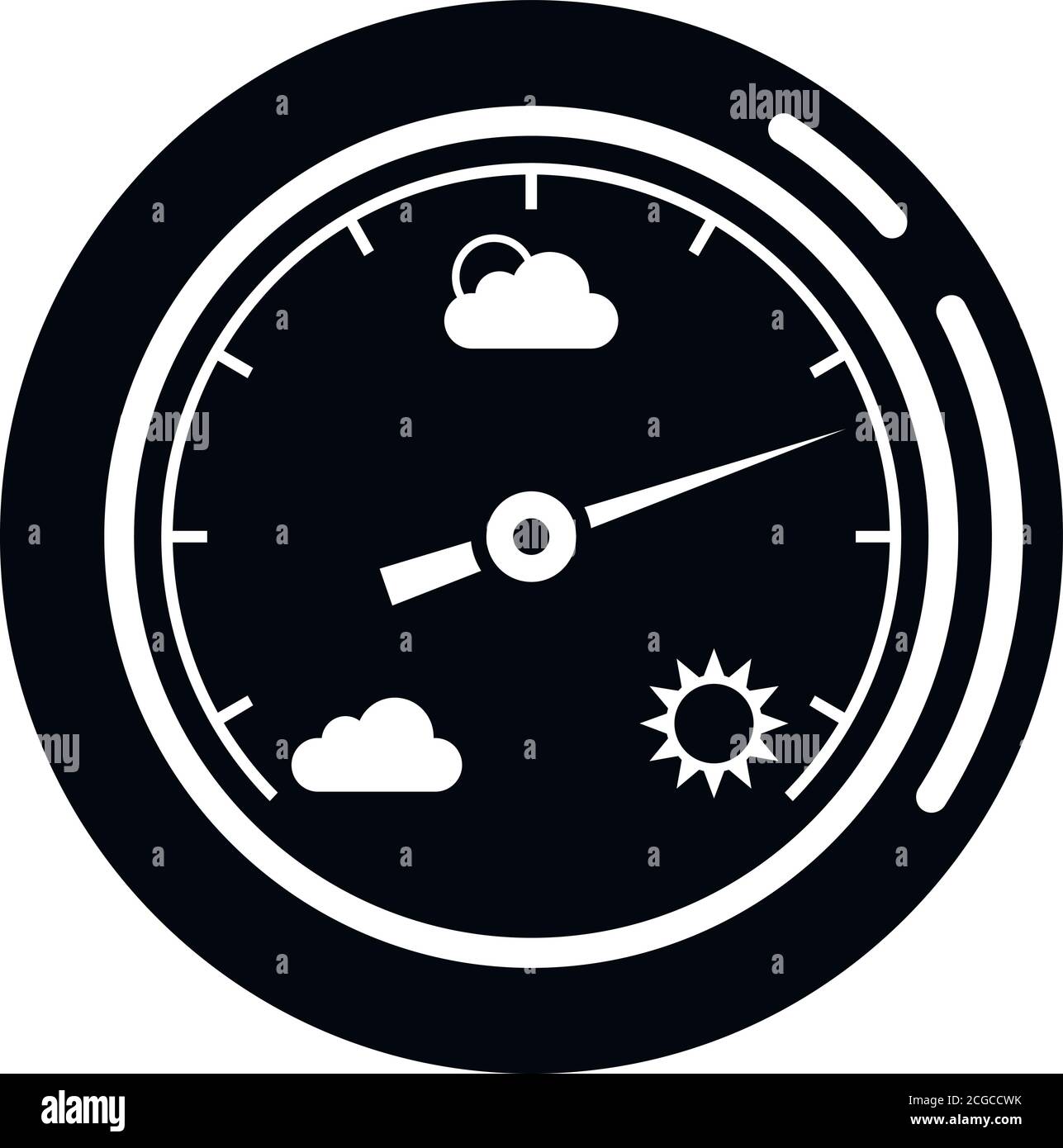 Weather barometer icon. Simple illustration of weather barometer vector ...