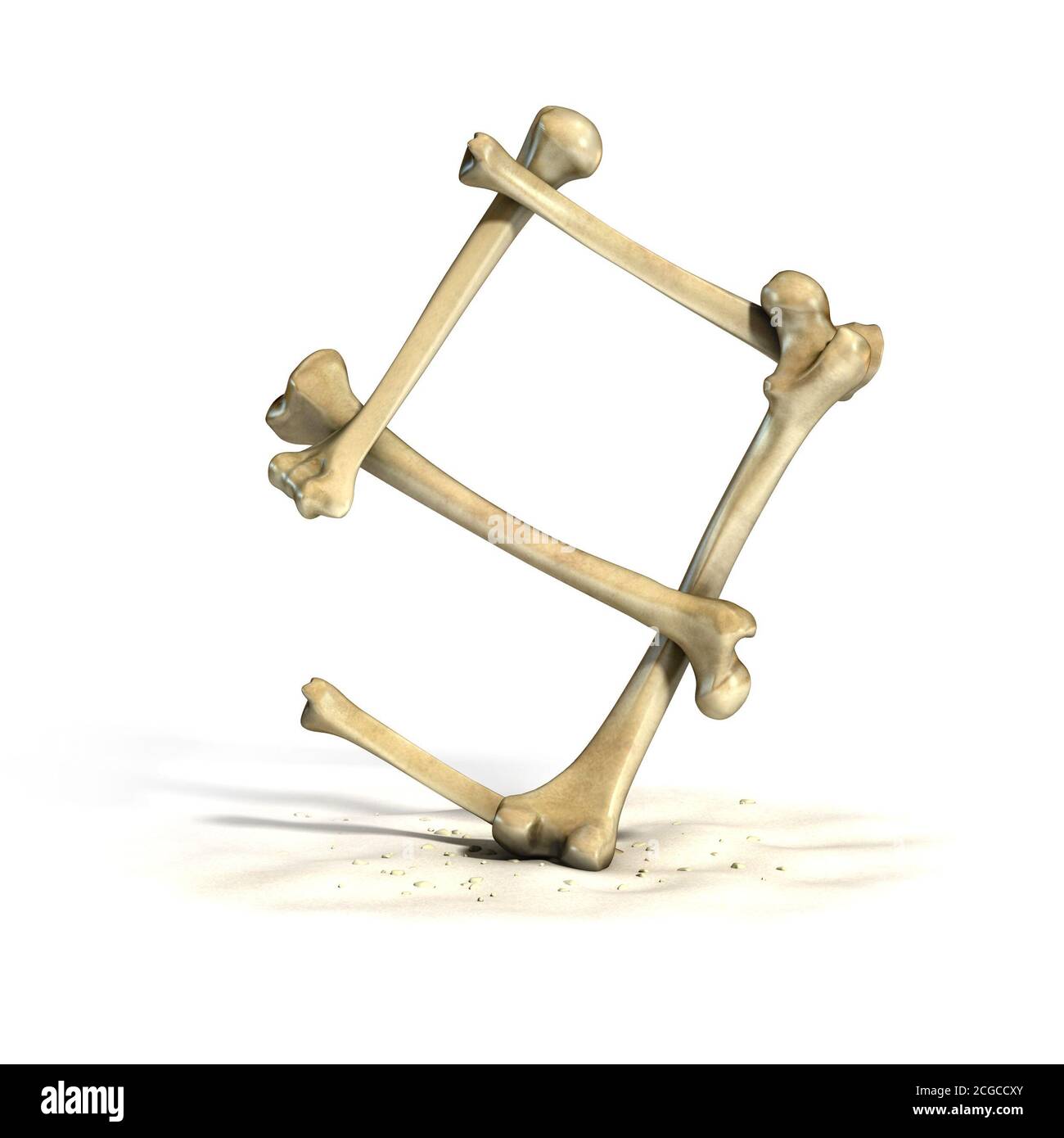 bones 3d font number 9 Stock Photo - Alamy