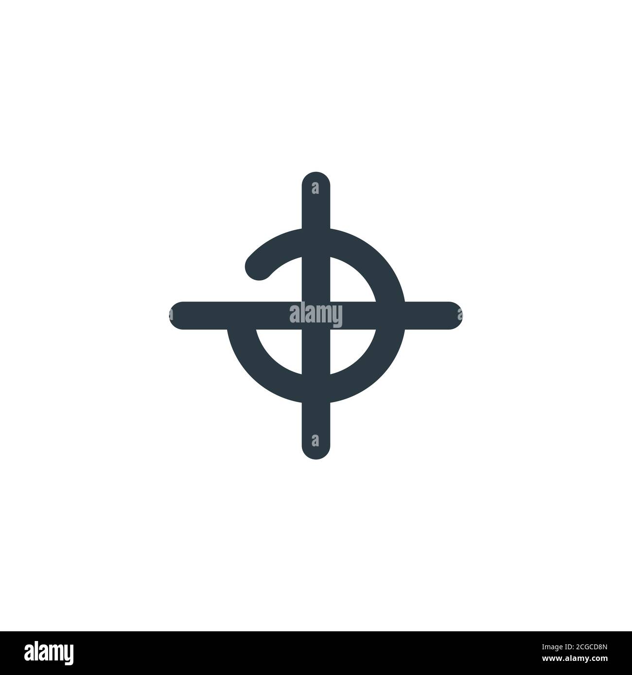 Target aim icon sign, focus circle illustration. Stock vector ...